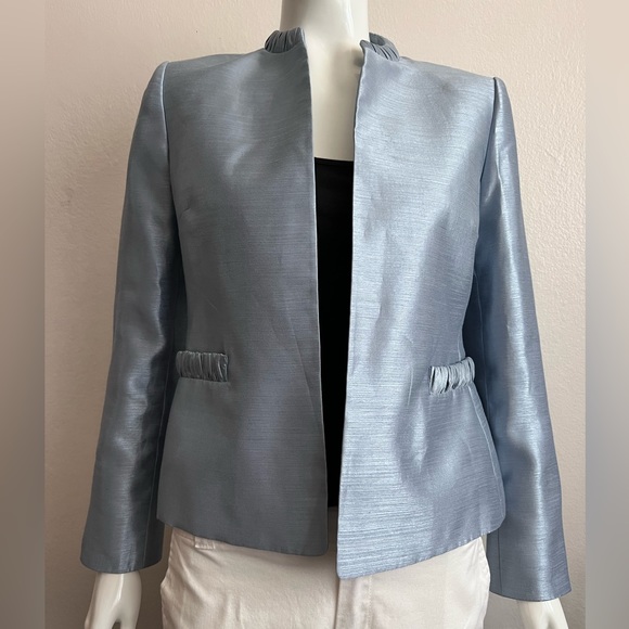 Kasper | Jackets & Coats | Set Kasper Blazer Blouse Size 4 Baby Blue ...